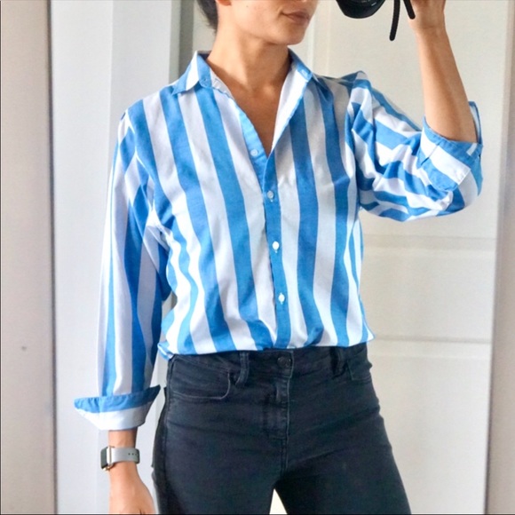 Here’s A Hug | Tops | Vintage Heres A Hug Striped Button Down Shirt ...